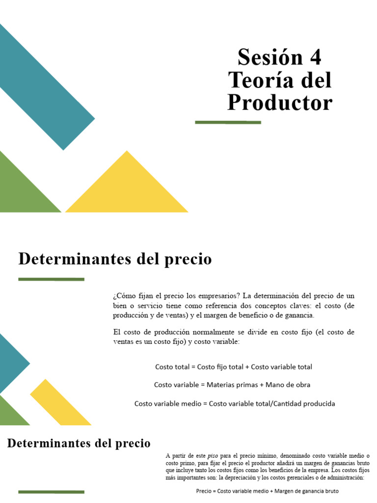 TEORIA DEL PRODUCTOR | PDF | Precios | Business