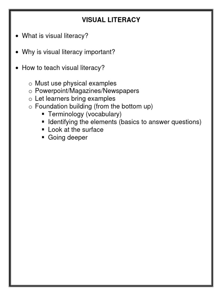 INFO Visual Literacy | PDF | Advertising | Facial Expression