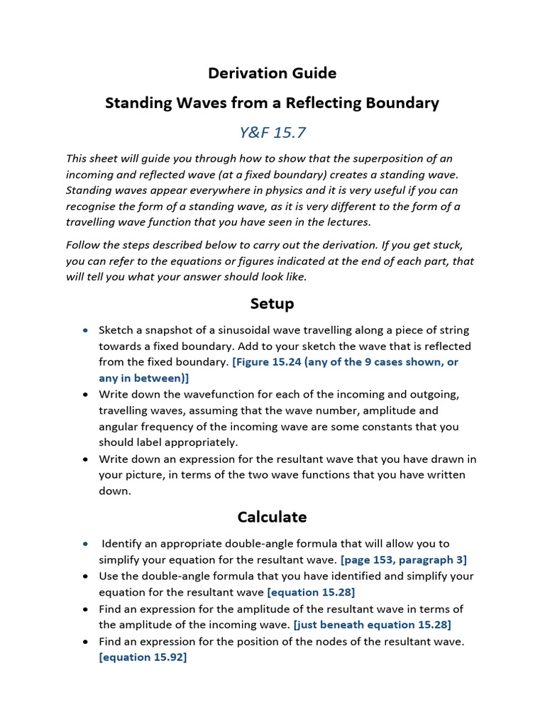 Standing Waves | PDF | Waves | Wave Equation