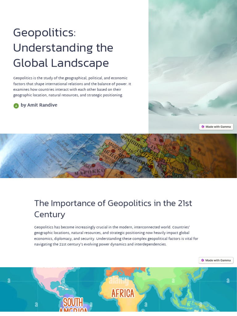 Geopolitics: Understanding The Global Landscape: by Amit Randive | PDF | Geopolitics | Polarity ...