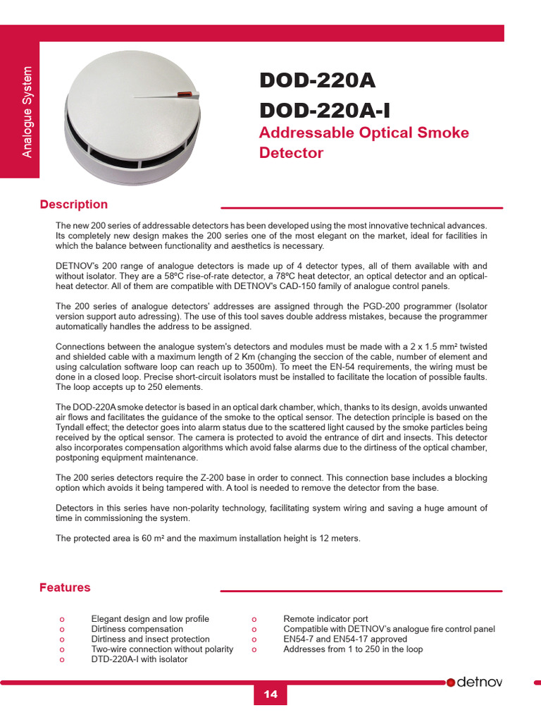 DOD-220A Datasheet EN | PDF | Sensor | Electrical Engineering