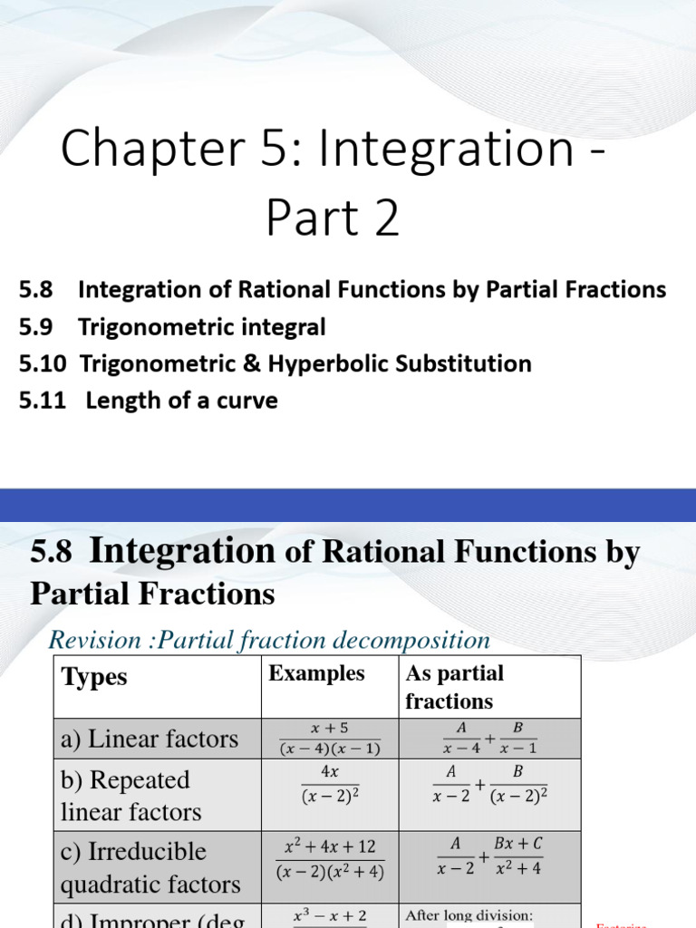 Chapter 5 Integration - Part2 | PDF | Mathematical Analysis | Mathematical Objects