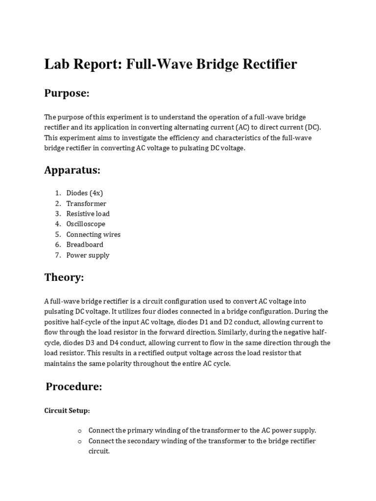 Lab 2 Task | PDF | Rectifier | Direct Current