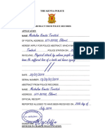 Kenya Police Abstract Form | PDF