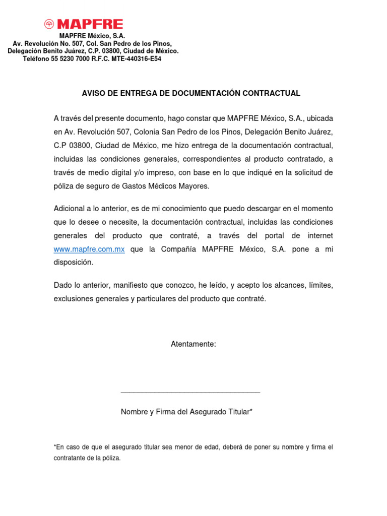 Formato Conocimiento Documentacion Contractual | PDF