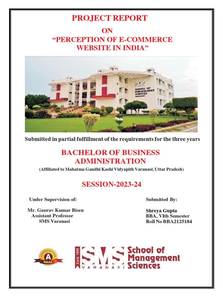 Shreya Gupta Bba - Vi | PDF | Online Shopping | E Commerce