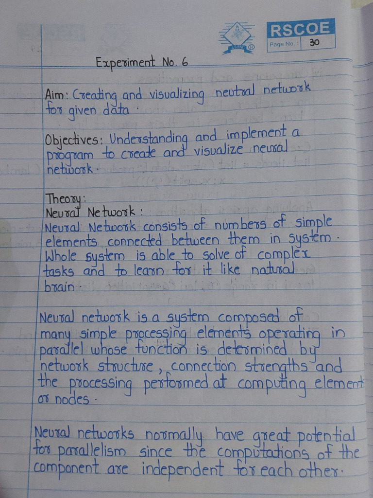 ML EXPERIMENT 6 | PDF | Applied Mathematics | Computational Neuroscience