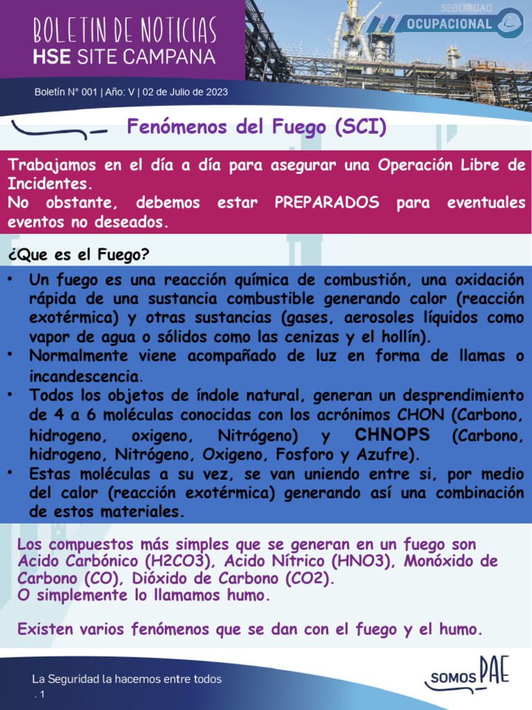 1 - Fenomenos Del Fuego 1. | PDF | Combustión | Incendios