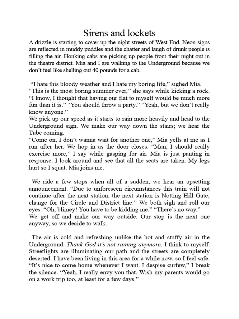 Sirens and Lockets | PDF