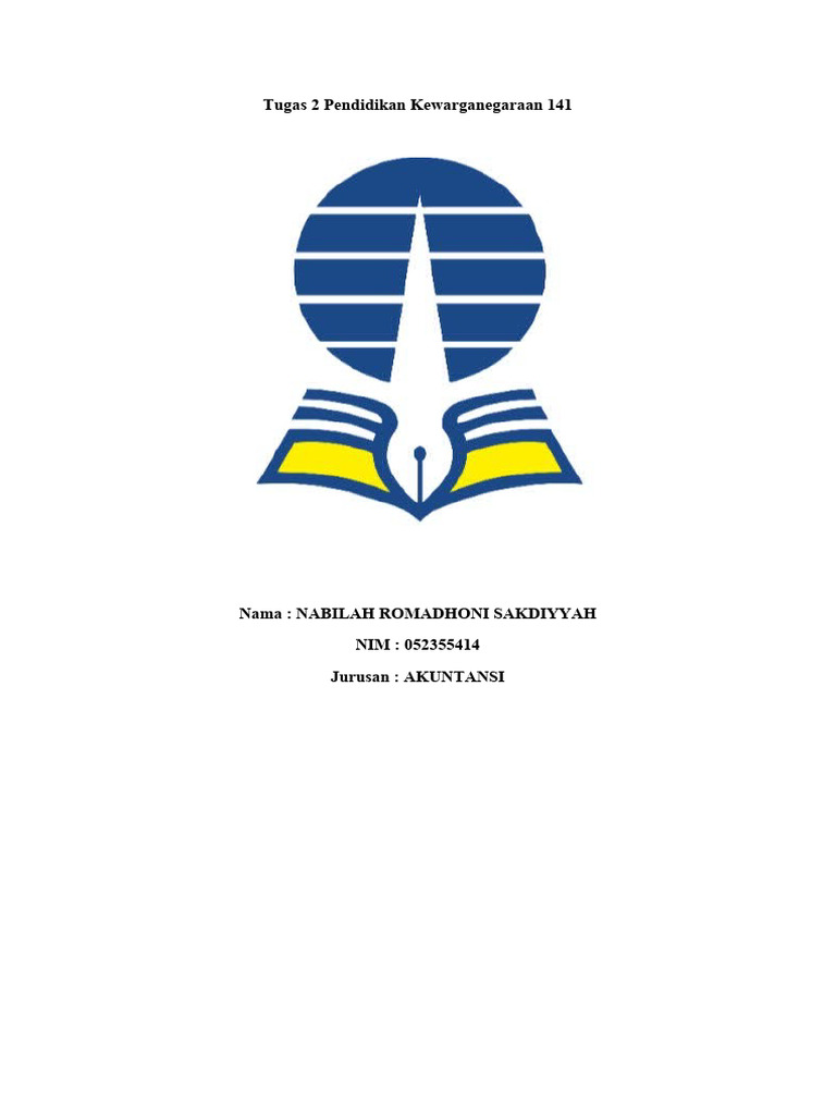 Tugas 2 Pendidikan Kewarganegaraan 141 | PDF