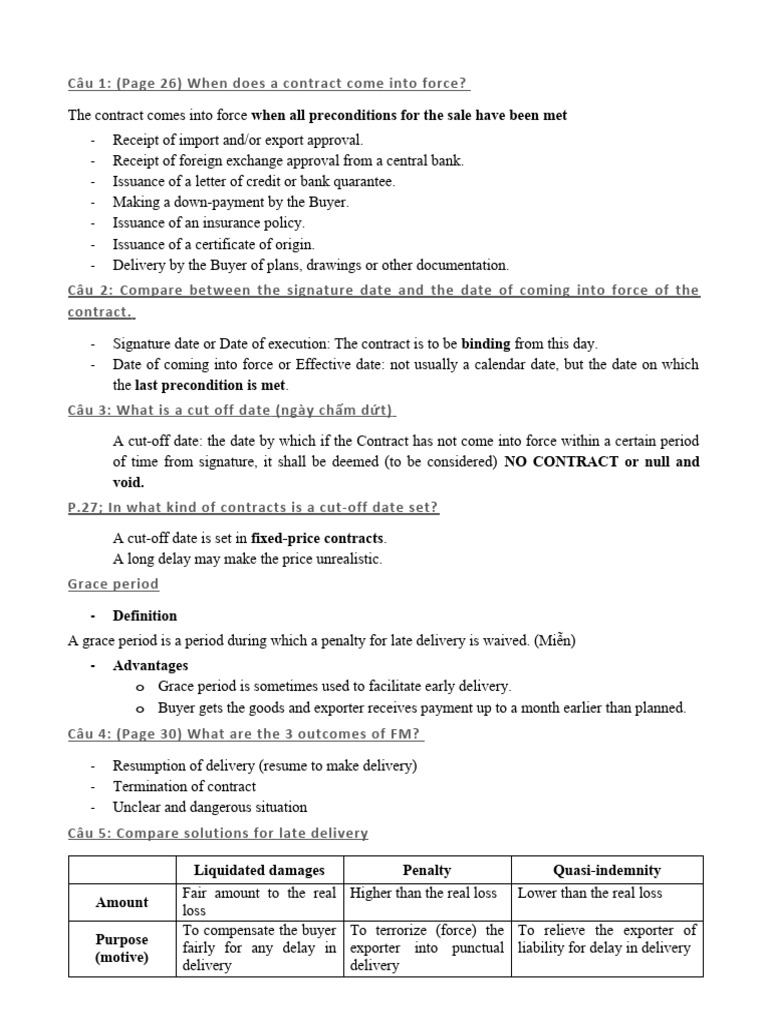 Câu hỏi ôn tập midterm tacn4 hợp đồng | PDF | Letter Of Credit | Business Law