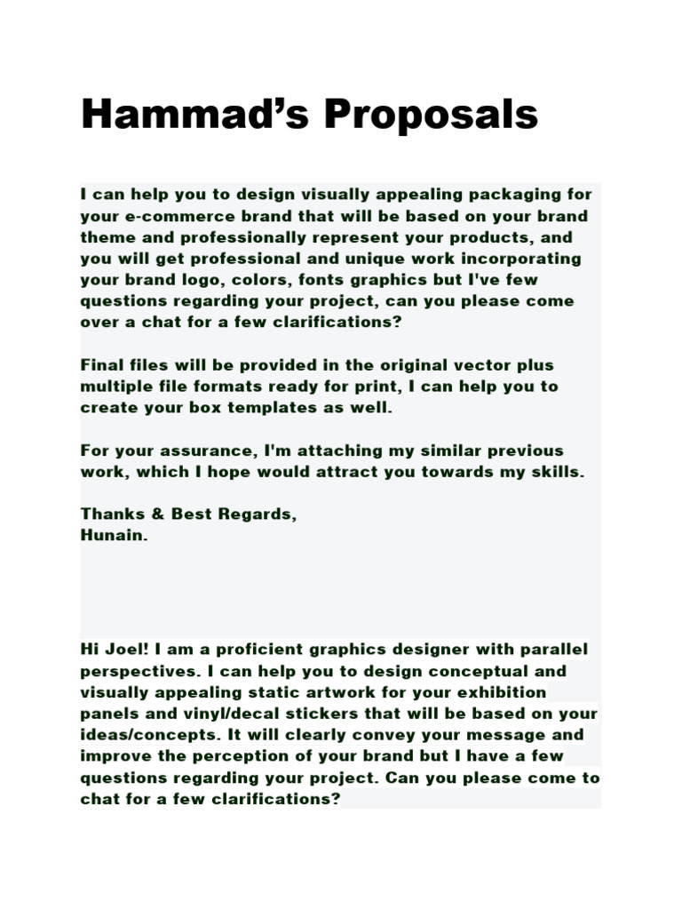 Hammad Proposals | PDF | Brand | Logos