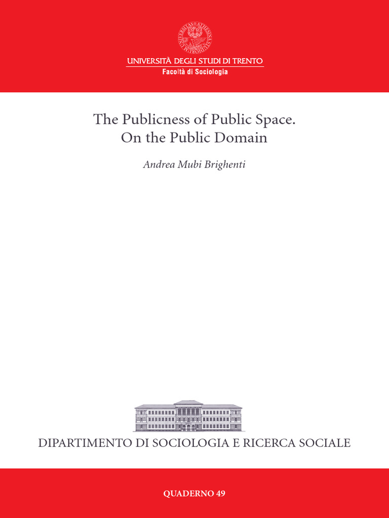 The Publicness of Public Space | PDF | Public Sphere | Jürgen Habermas