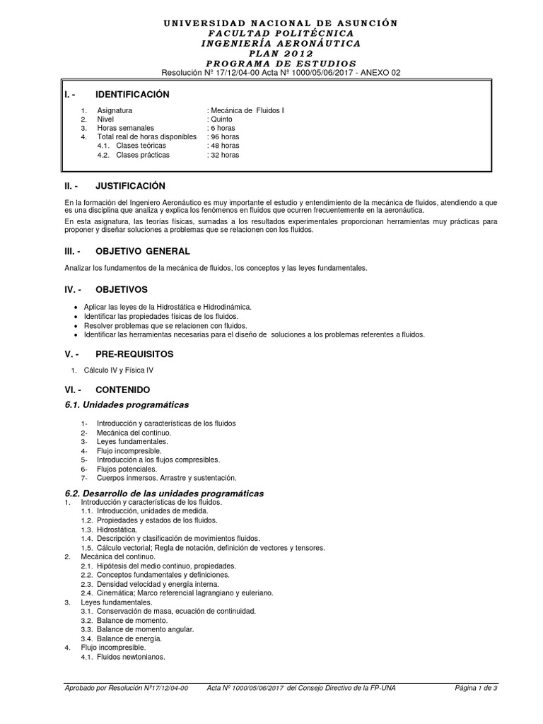 Mecanica Fluidos I IAE | PDF | Levantar (Fuerza) | Arrastrar (Física)