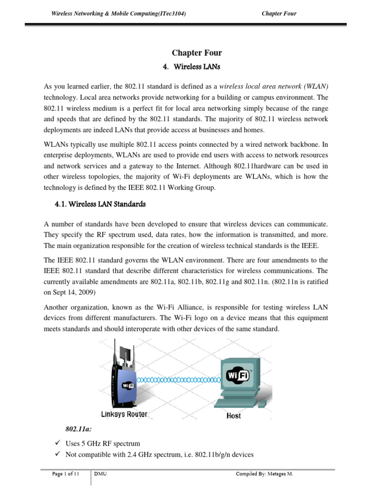 Chapter 4 | PDF | Wireless Lan | Ieee 802.11