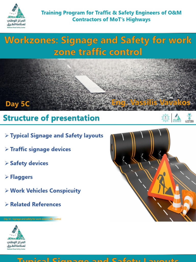 KSA - OMCourses Day5C WorkzonesTrafficControl2 VV | PDF | Traffic | Road