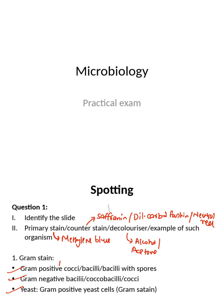 Microbiology practical ospe | PDF | Growth Medium | Bacteria