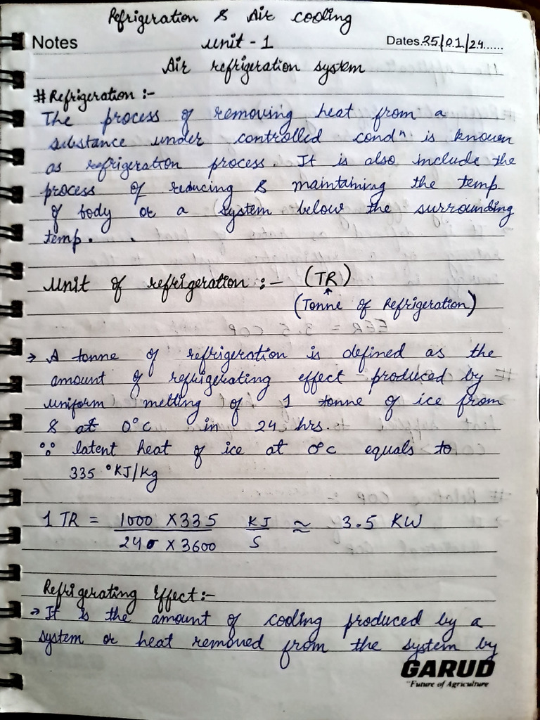Rac Unit 1,2 Notes | PDF