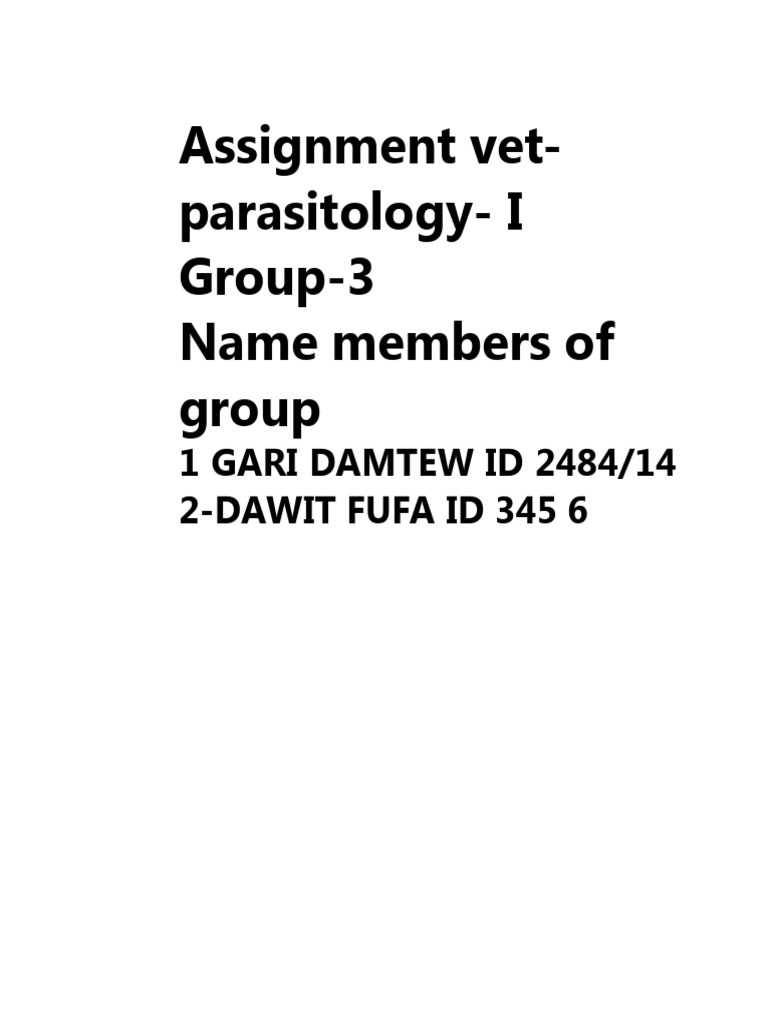 Assignment Vet PARA 1 | PDF | Clinical Medicine | Medical Specialties