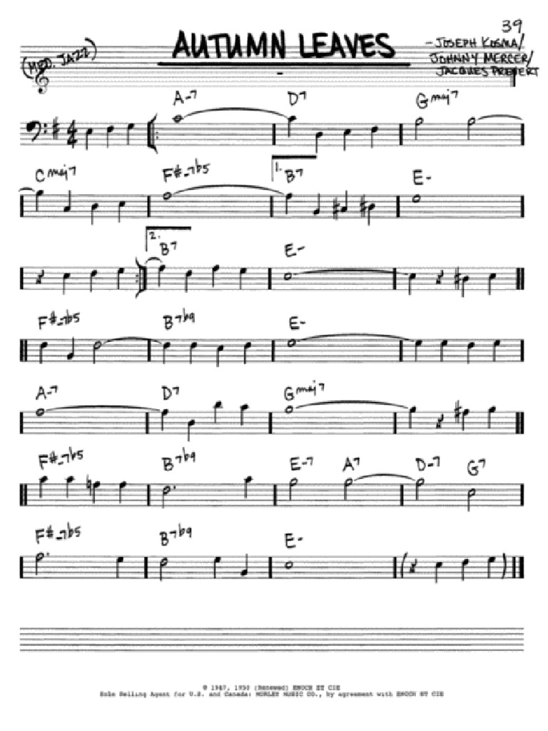 Autumn Leaves Pdf