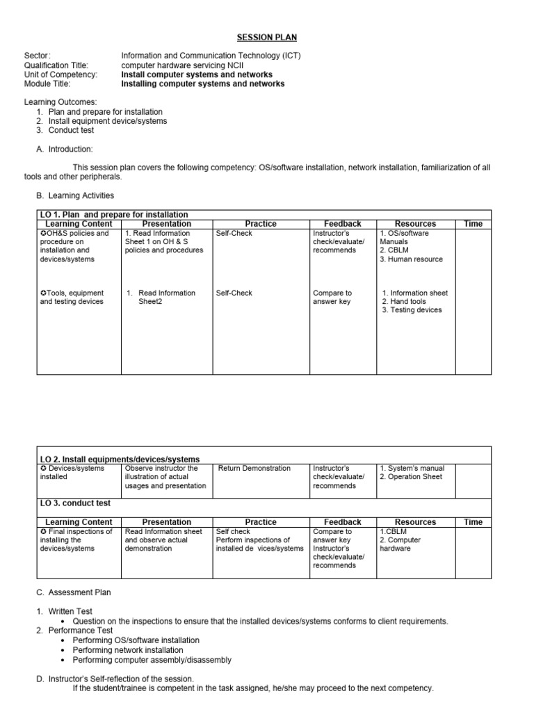 Session Plan | PDF | Computer Science | Computing