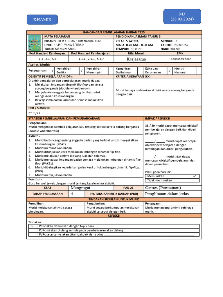 M3 Khamis (28.3.24) | PDF | Karier & Perkembangan