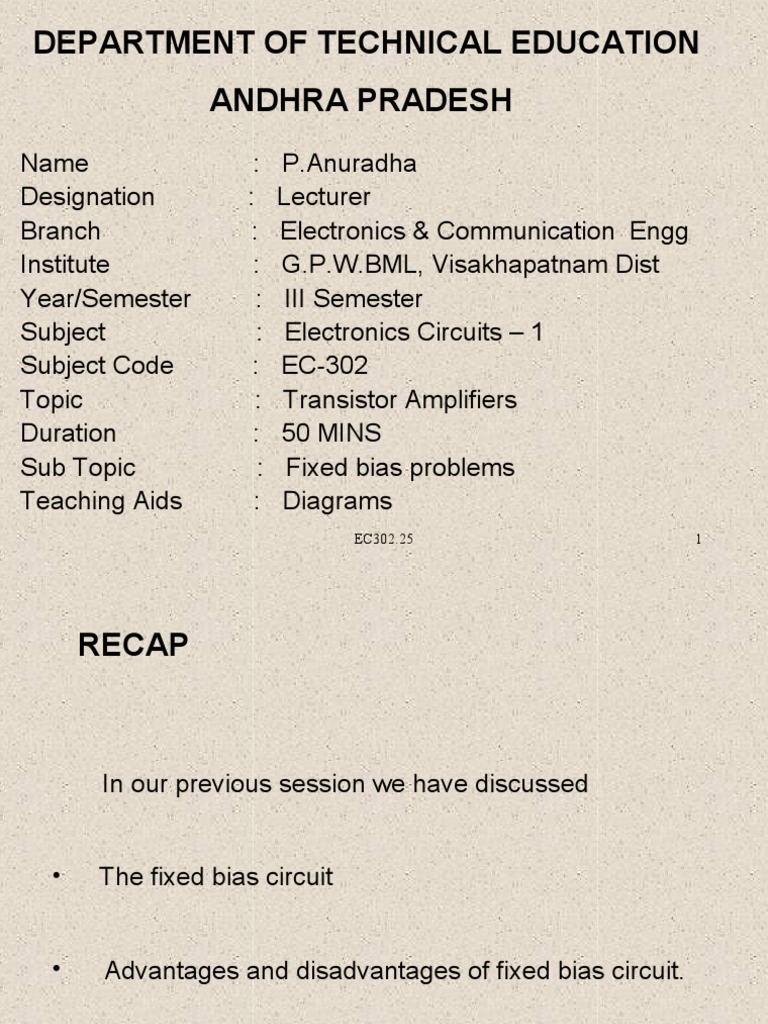 EC302 | PDF | Transistor | Bipolar Junction Transistor