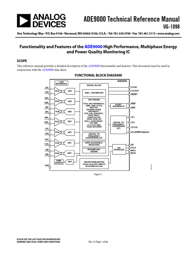 ADE9000 Technical Reference Manual | PDF | Analog To Digital Converter ...