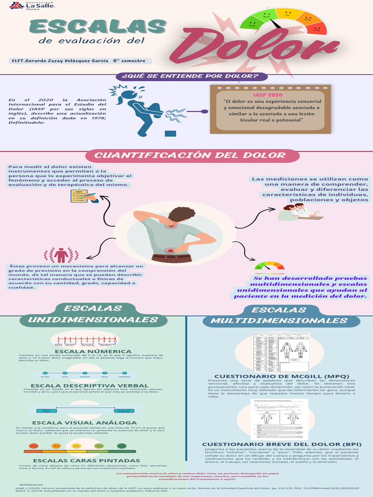 Infografia Escalas Del Dolor. | Descargar gratis PDF | Dolor | Ciencia cognitiva