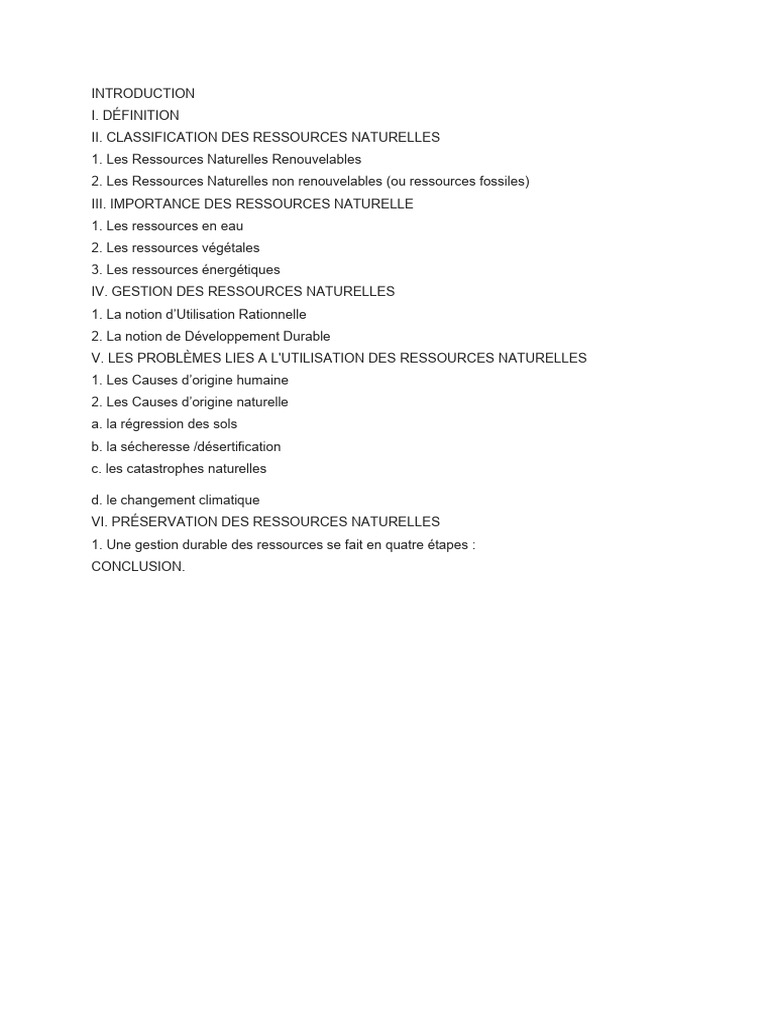 Gestion durable des ressources naturelles | PDF | Énergie renouvelable ...