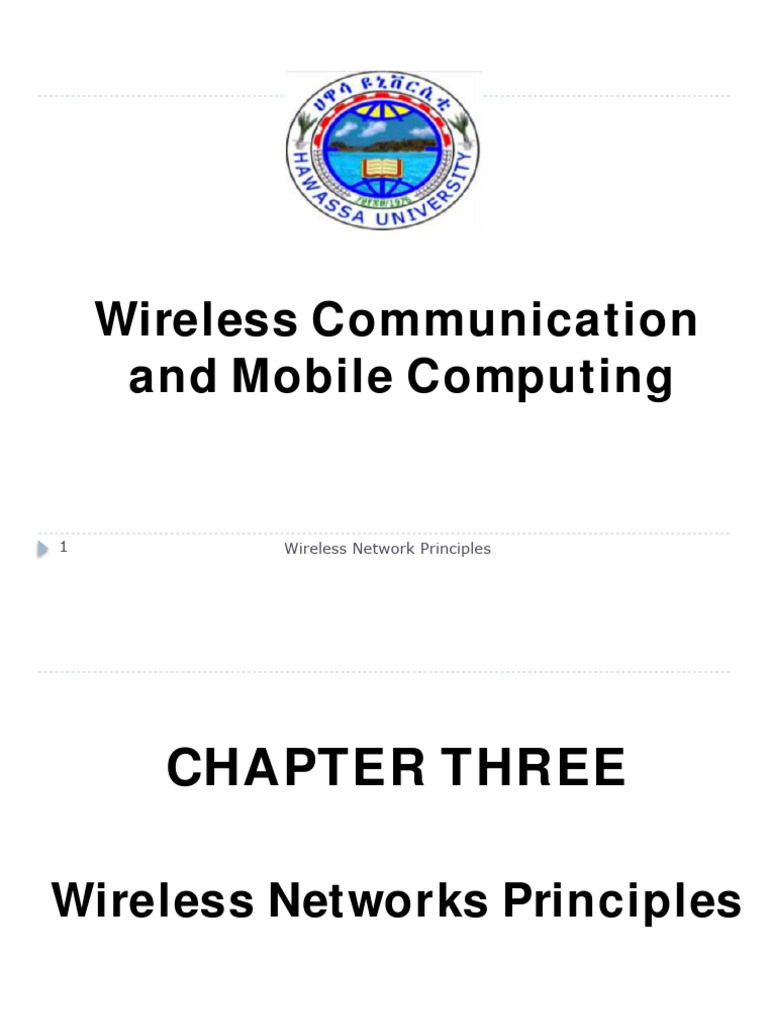 WCMC Chapter 3 - Wireless Networks Principles Concise | PDF | Antenna ...