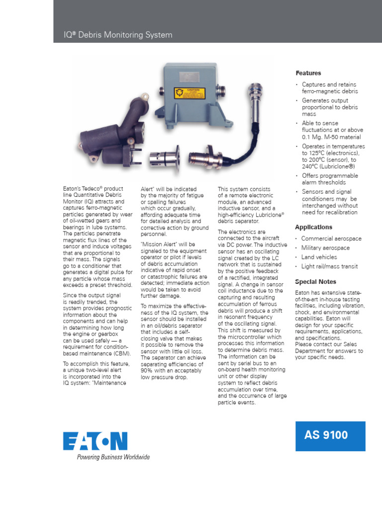 Eaton Iq Debris Monitoring Sys DsS200 17c en Us | PDF | Sensor ...