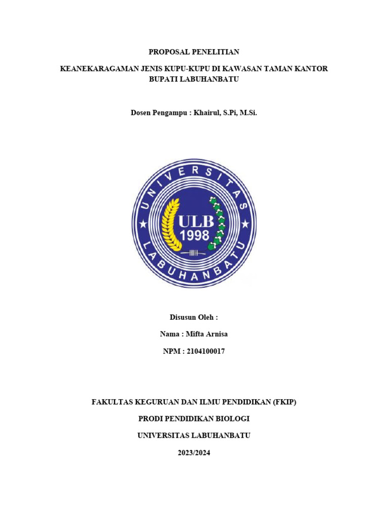 PROPOSAL - Mifta Arnisa | PDF