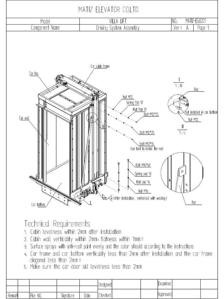 Update Home Lift Installation Manual | PDF