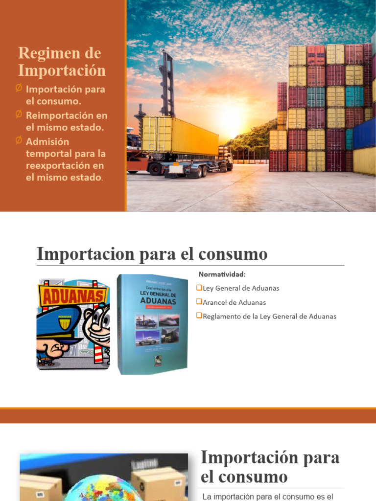 Regimen de importacion para el consumo | PDF | aduana | Arancel