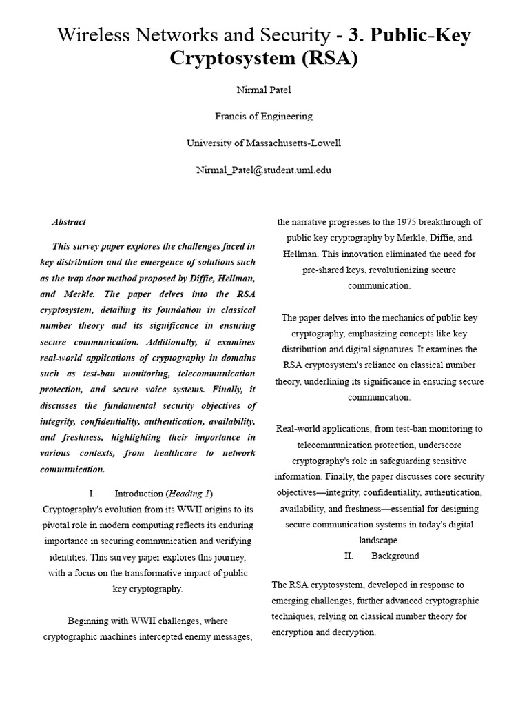 ND Survey Paper | PDF | Cryptography | Key (Cryptography)