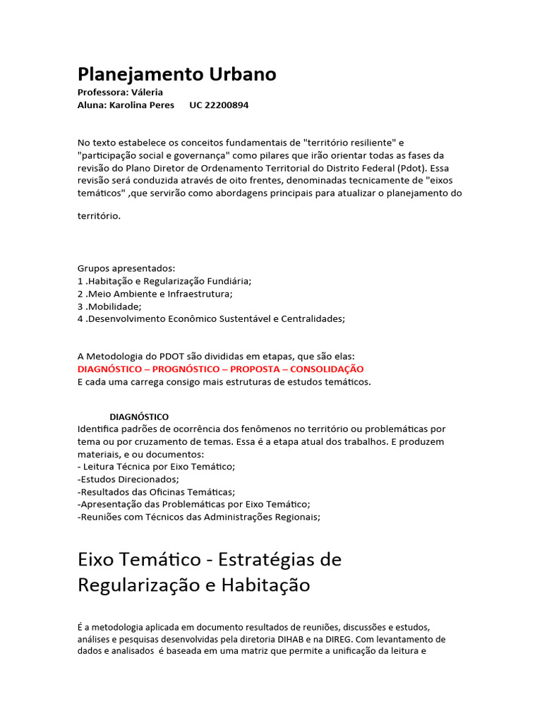 Planejamento Urbano | PDF | Economia | Planejamento