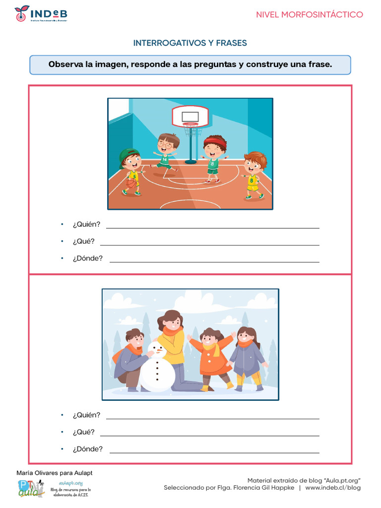 Interrogativos y Frases: Ejercicios | PDF | Ciencia y matemáticas