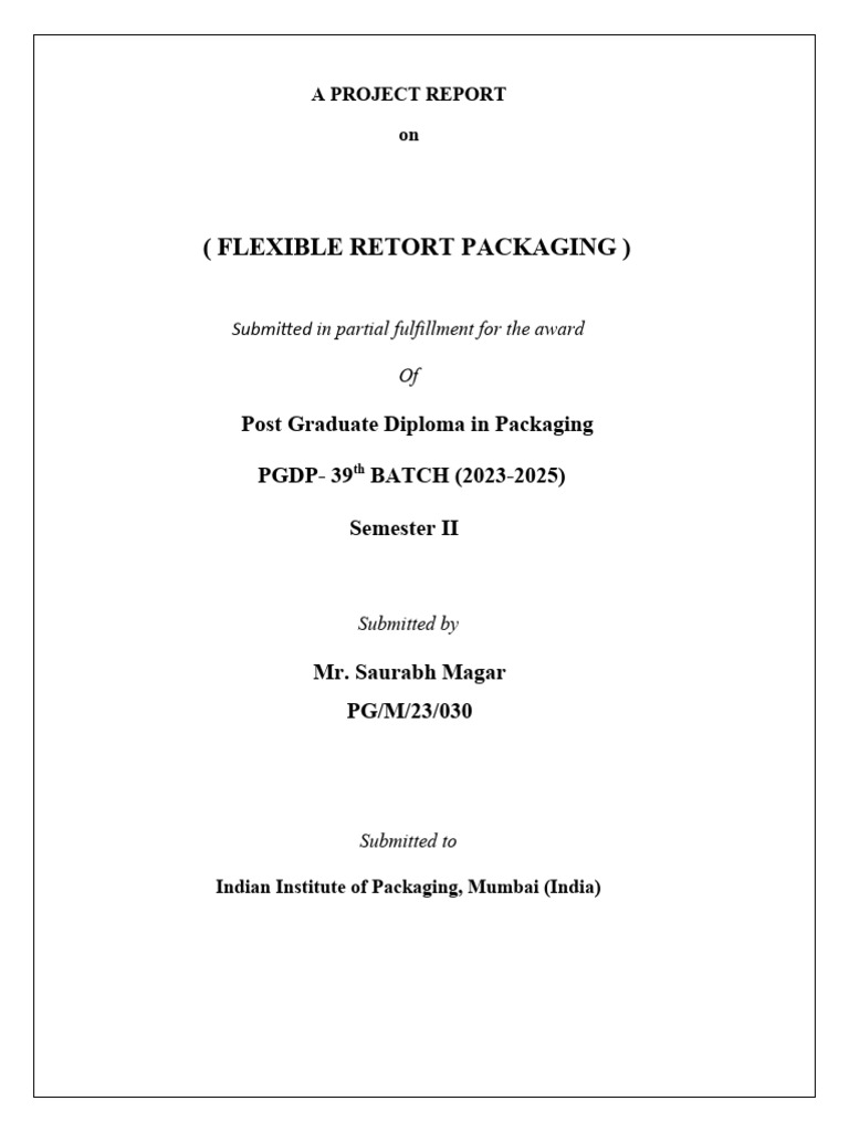 Flexible Retort Packaging Insights | PDF | Scanning Electron Microscope ...
