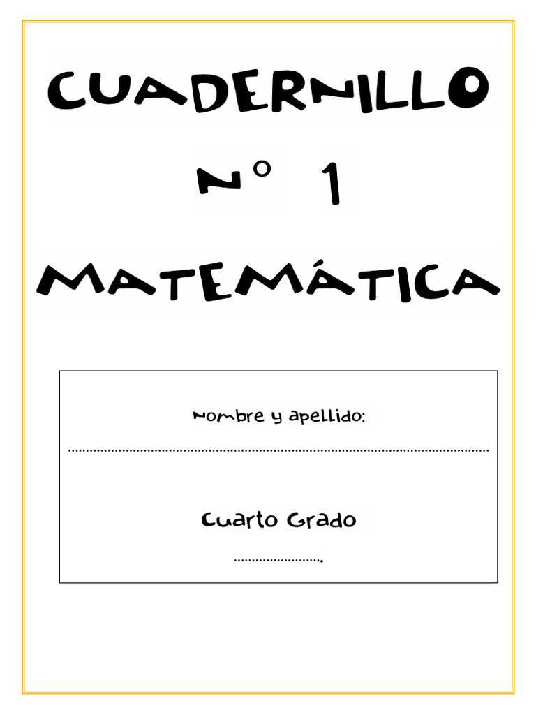 Cuadernillo 1 Matem-tica (1) | PDF | Matemáticas