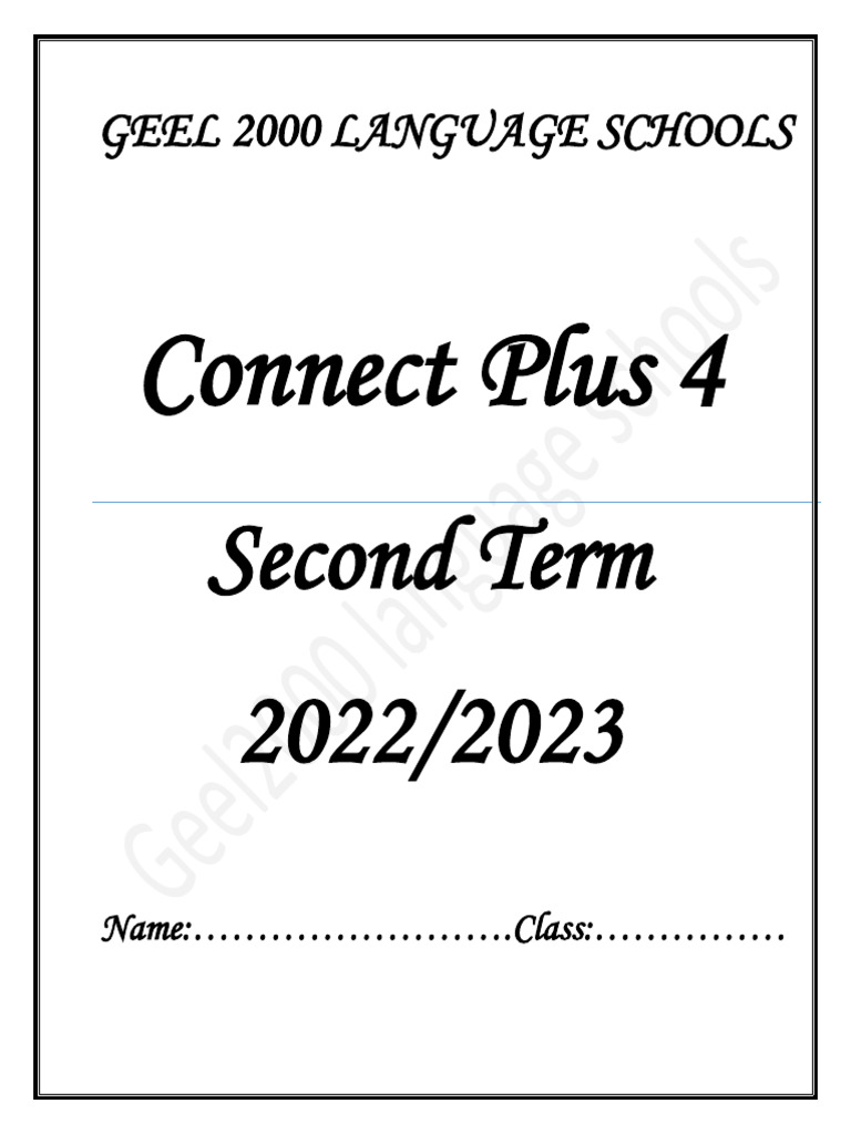 Prim.4 2nd Term Booklet (Connect Plus) | PDF | Hydroelectricity | Renewable Energy