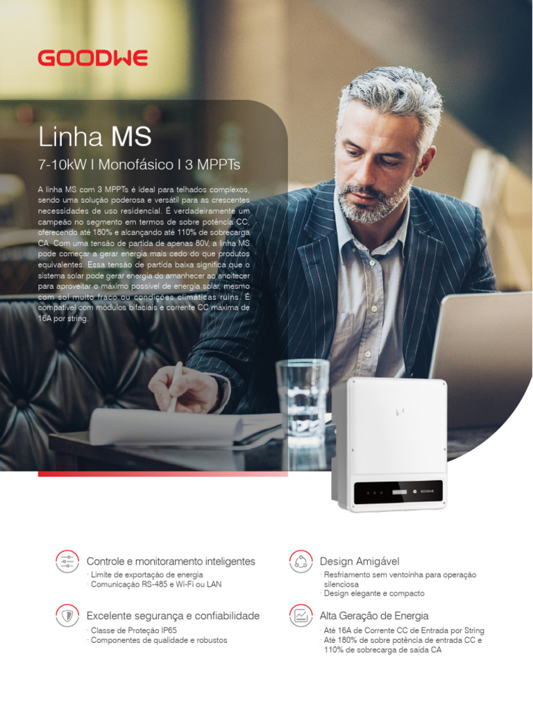 Datasheet - Inversor 7kW - Goodwe | PDF | Energia elétrica | Engenharia ...