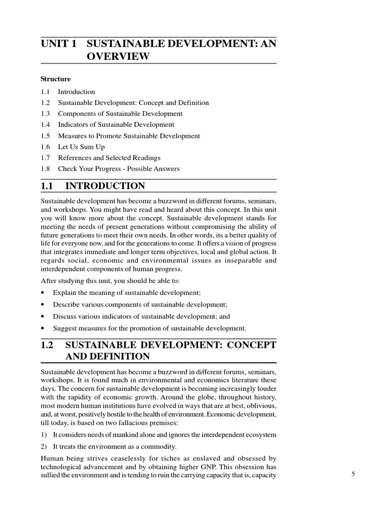 Unit-1 (3) | PDF | Sustainability | Sustainable Development