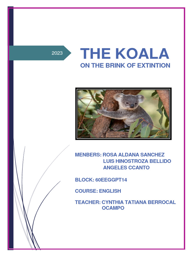 Final Projec Written Work | PDF | Koala | Conservation Biology