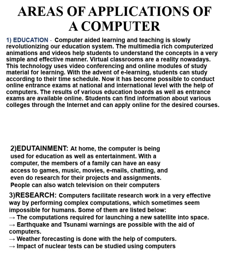 Computer Applications in Education & Research | PDF