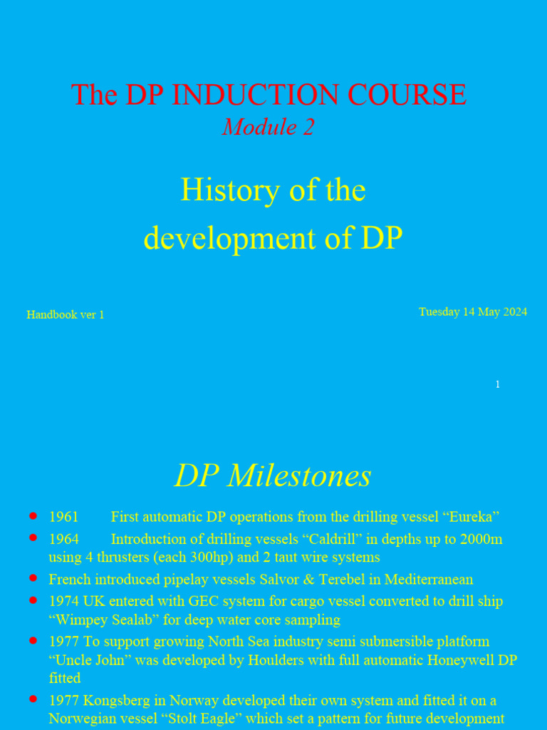 DP Vessel Development History | PDF | Shipping | Water Transport