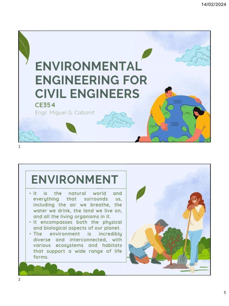 01 Introduction to Environmental Engineering | PDF | Environmental Engineering | Waste
