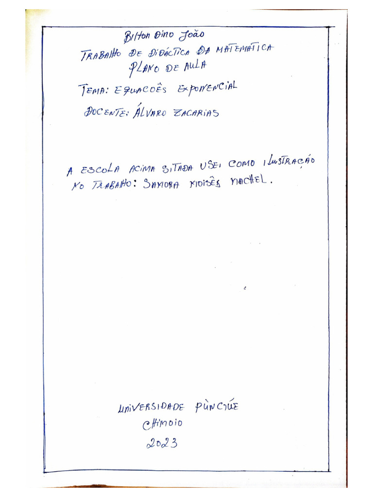 Plano de Aula DM | PDF