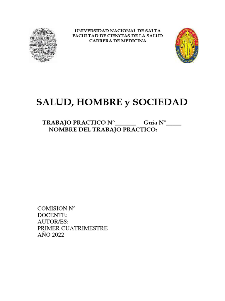 Formato de Carátula y Texto de Trabajos Prácticos | PDF