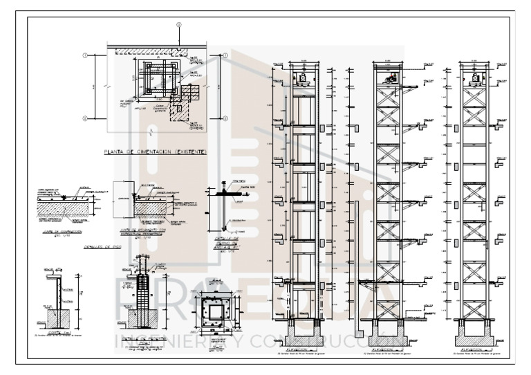 CIMENTACION Y ESTRUCTURA METALICA DE ASCENSOR | PDF